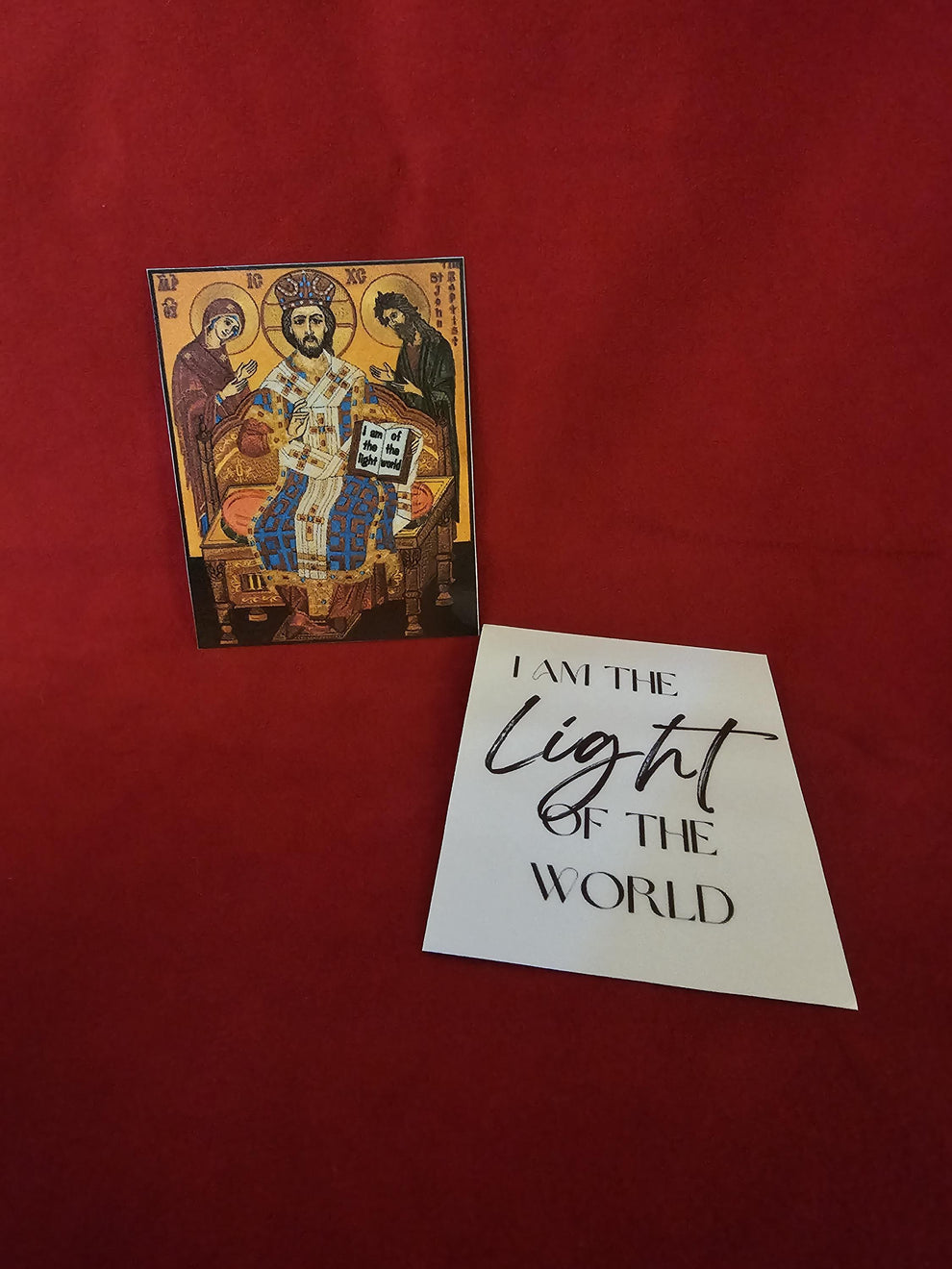 Christ Enthroned Laminated Orthodox Prayer Reflection Card – Orthodox ...
